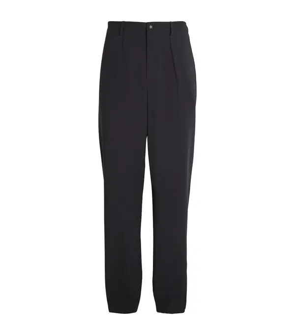 Giorgio Armani Virgin Wool Tailored Trousers - Blue