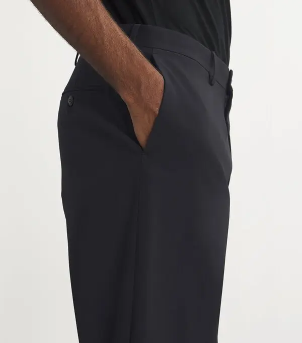 Giorgio Armani Virgin Wool Tailored Trousers - Blue