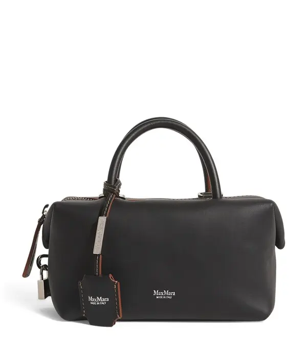 Max Mara Small Leather Satchel Bag - Black