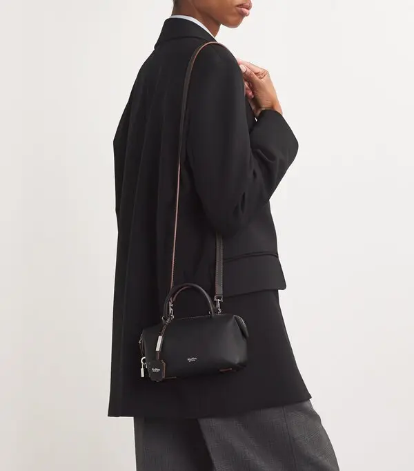 Max Mara Small Leather Satchel Bag - Black