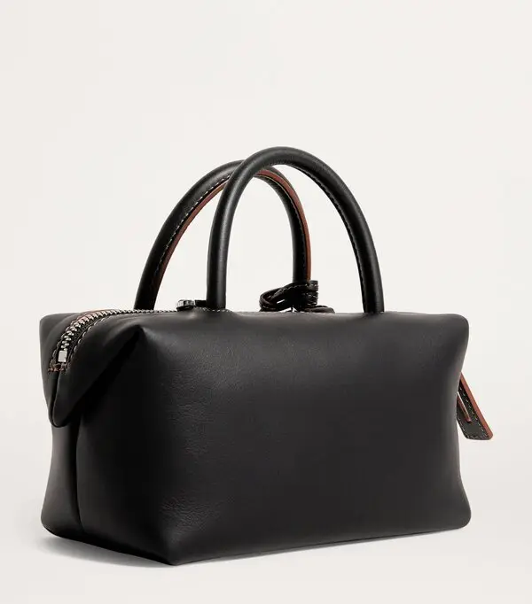 Max Mara Small Leather Satchel Bag - Black