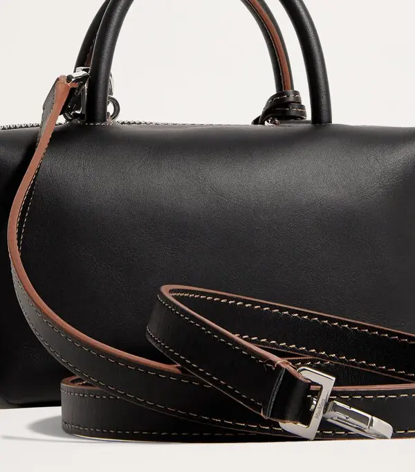 Max Mara Small Leather Satchel Bag - Black