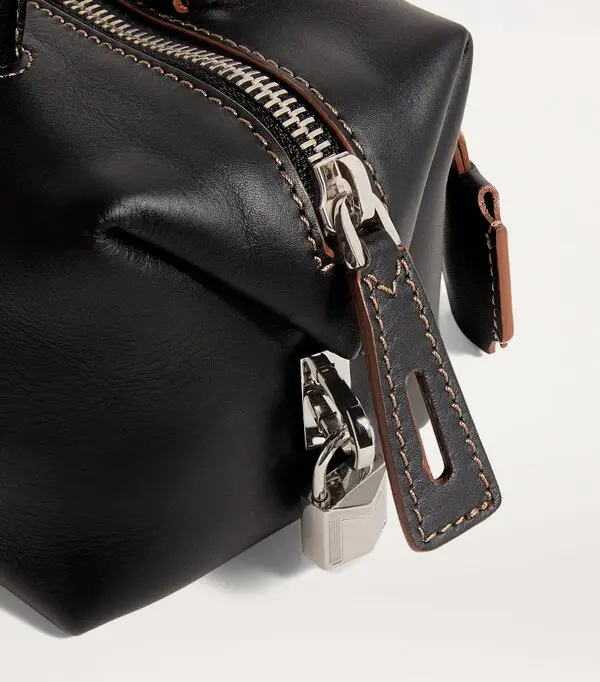 Max Mara Small Leather Satchel Bag - Black