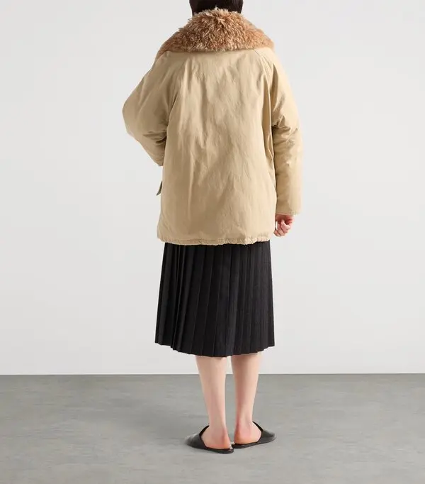 Prada Wool Flannel Pleated Midi Skirt
