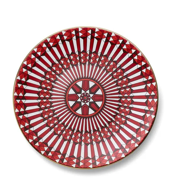THE MARTHA, BY BACCARAT Arcadia Red Bread Plate