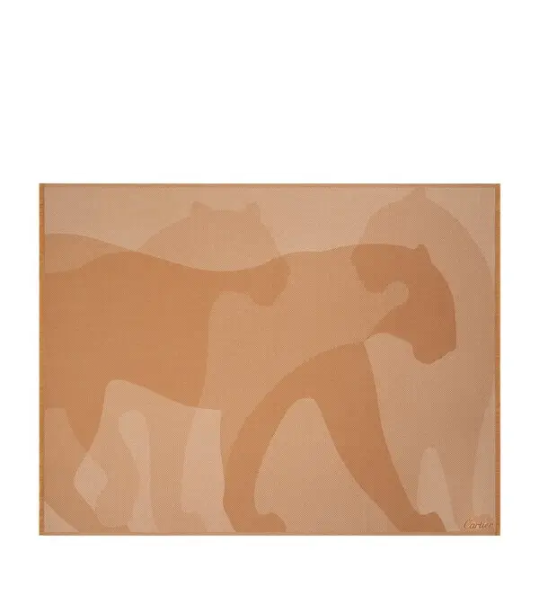 Cartier Wool-cashmere Panthère De Blanket - Neutral