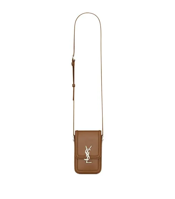 Saint Laurent Leather Solferino Cross-body Bag - Brown