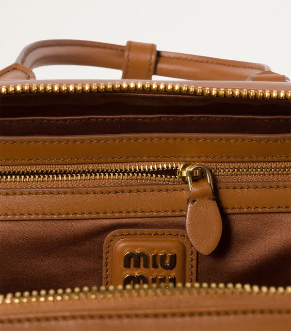 Miu Miu Leather Arcadie Top-handle Bag