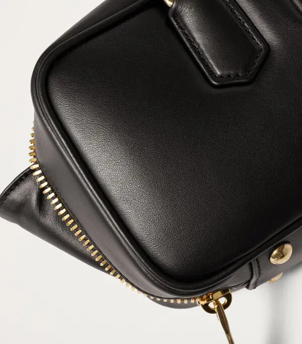 Miu Miu Leather Arcadie Top-handle Bag - Black