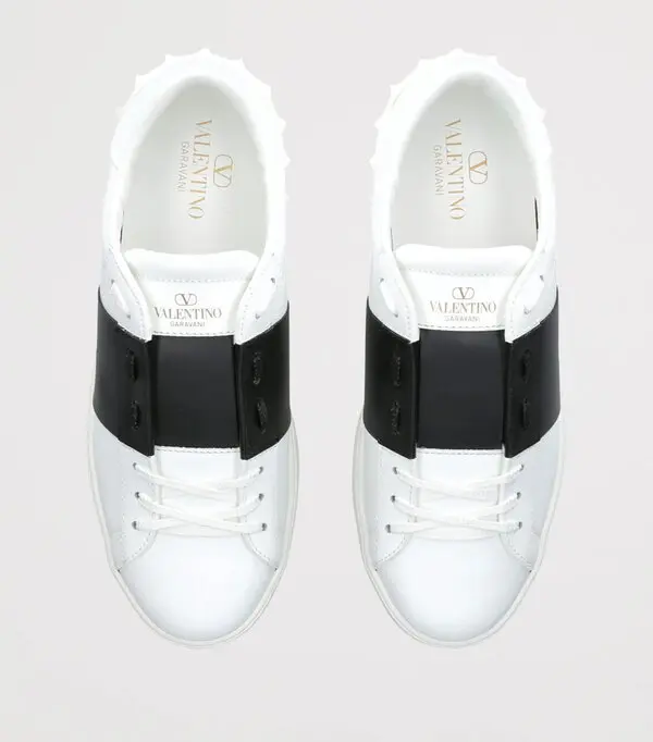 Valentino Garavani Leather Open Sneakers - White