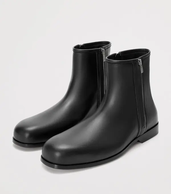Loewe Leather Bobine Ankle Boots
