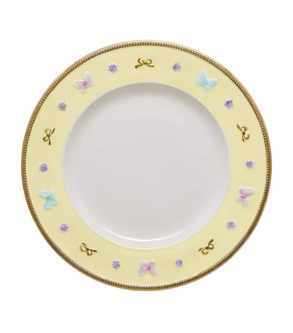 VILLARI Blooming Butterfly Dinner Plate - Yellow