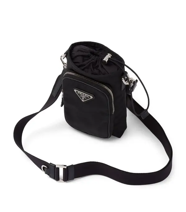 Prada Re-nylon Cross-body Phone Case - Black