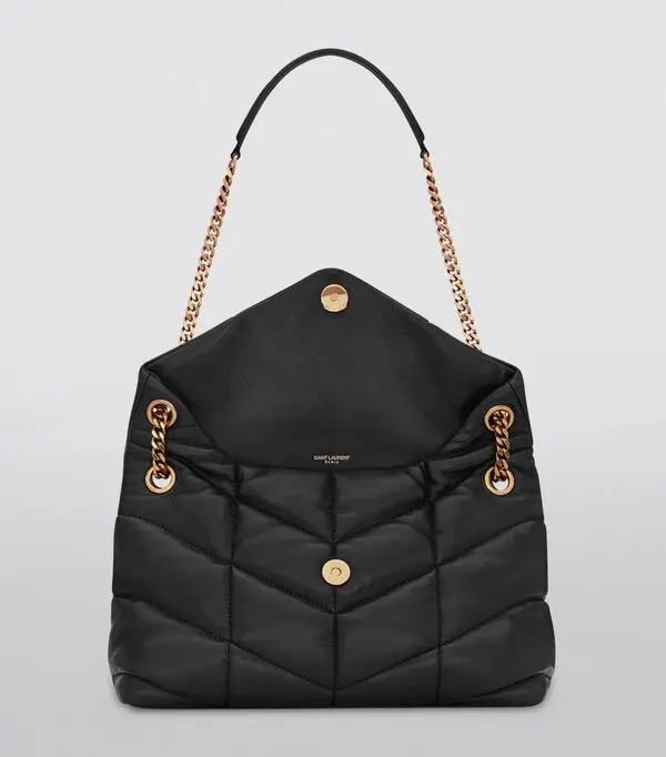 Saint Laurent Small Loulou Puffer Shoulder Bag - Black