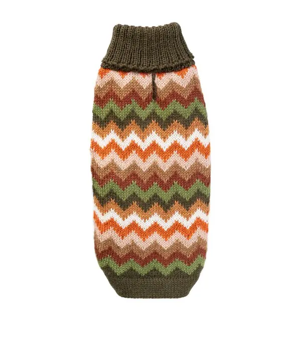 ALQO WASI Alpaca-blend Chevron Dog Sweater