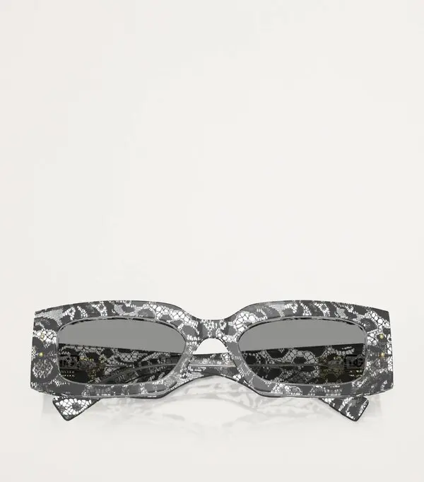 Dolce & Gabbana Acetate Rectangular Sunglasses - Black