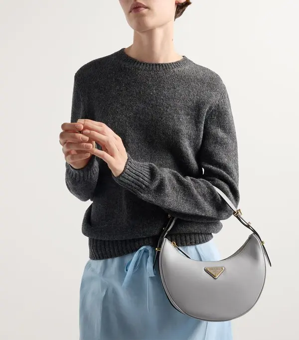 Prada Leather Arqué Shoulder Bag