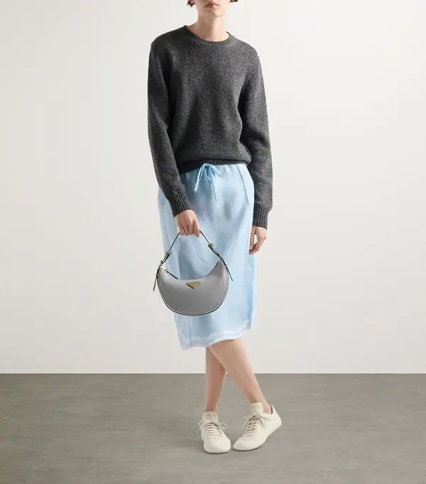 Prada Leather Arqué Shoulder Bag