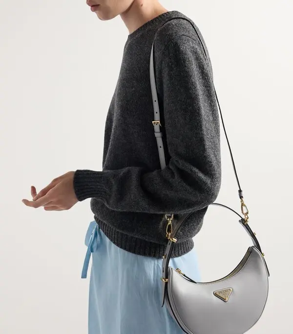 Prada Leather Arqué Shoulder Bag