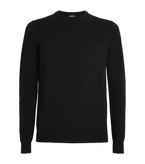 Giorgio Armani Cashmere Crew-neck Sweater - Black