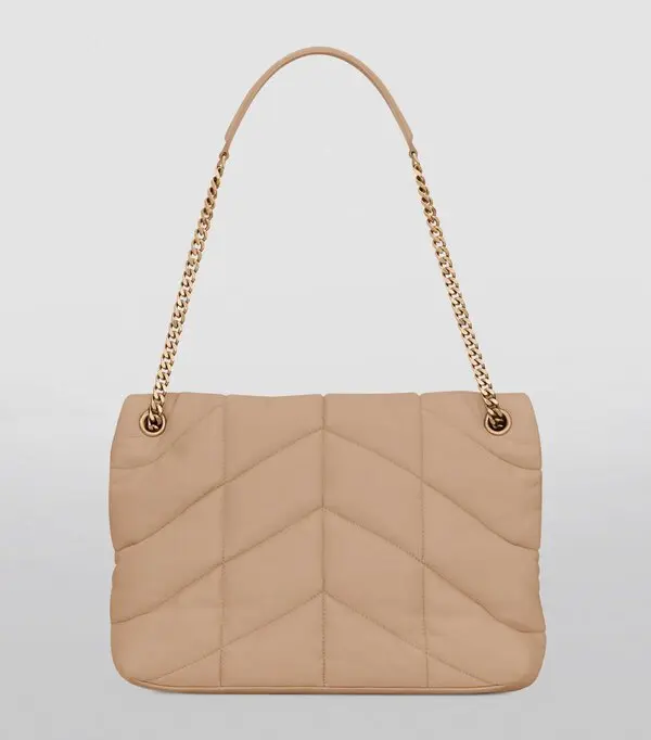 Saint Laurent Loulou Puffer Shoulder Bag - Beige