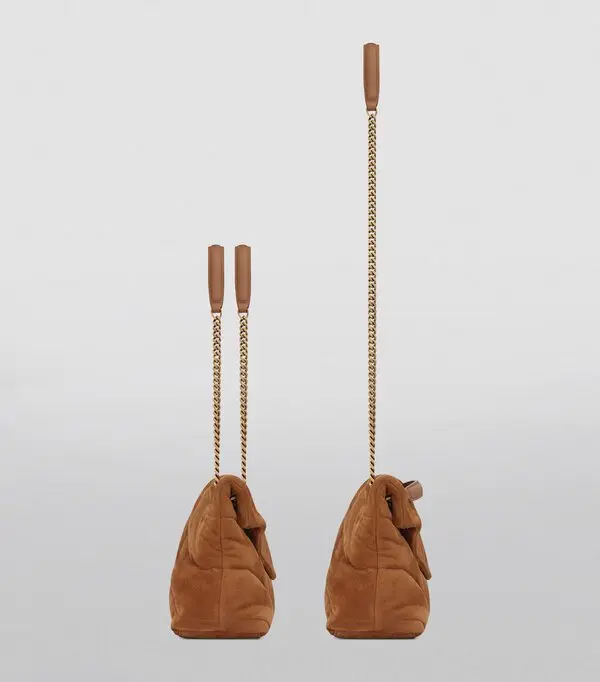 Saint Laurent Small Loulou Puffer Shoulder Bag - Beige