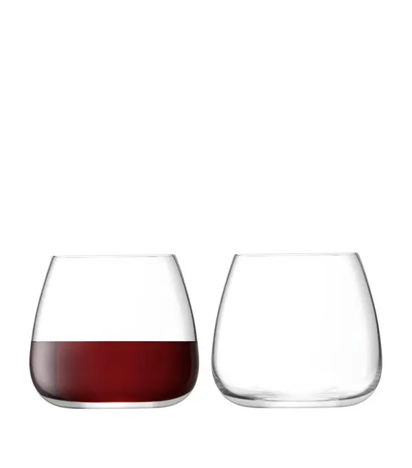 LSA INTERNATIONAL Wine Culture Stemless Wine Glasses - Clear