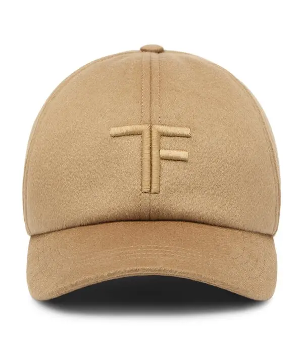 TOM FORD Suede Baseball Cap With Logo - Beige