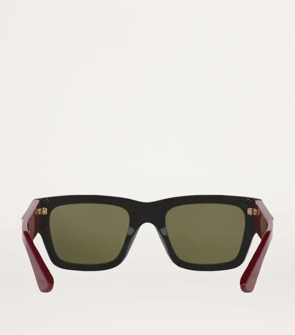 Gucci Rectangular Full Rim Sunglasses - Black