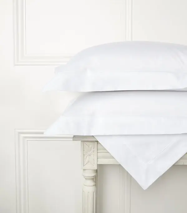 CELSO DE LEMOS Bourdon Super King Flat Sheet - White
