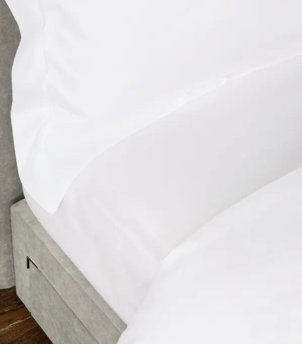 CELSO DE LEMOS Bourdon Super King Flat Sheet - White