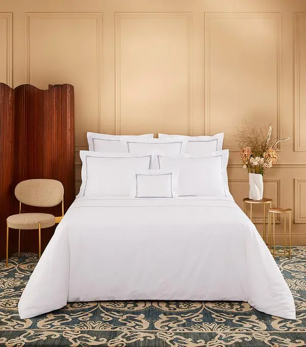 YVES DELORME Organic Cotton Duo Marine Duvet Cover - Navy
