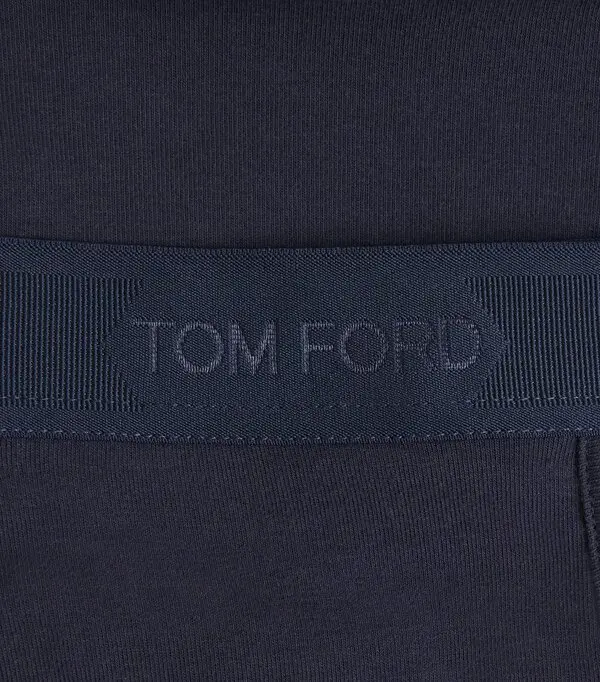 TOM FORD Stretch-cotton Logo Boxers - Navy
