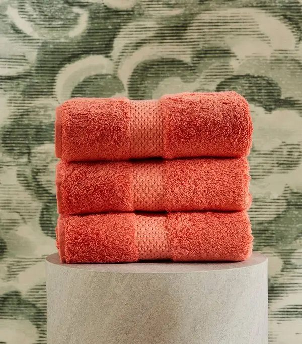 YVES DELORME Toile Corallin Guest Towel