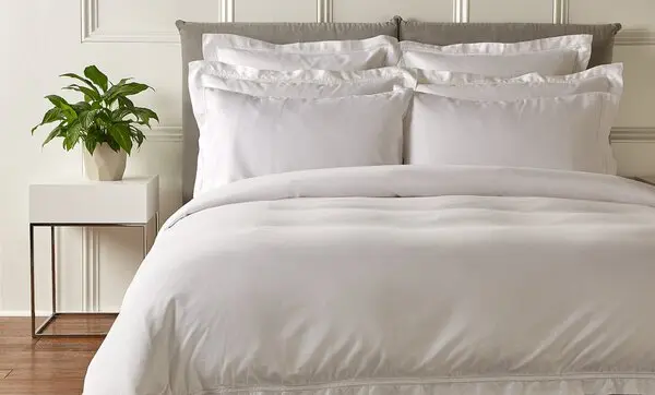Harrods Silk Cotton Super King Flat Sheet - White