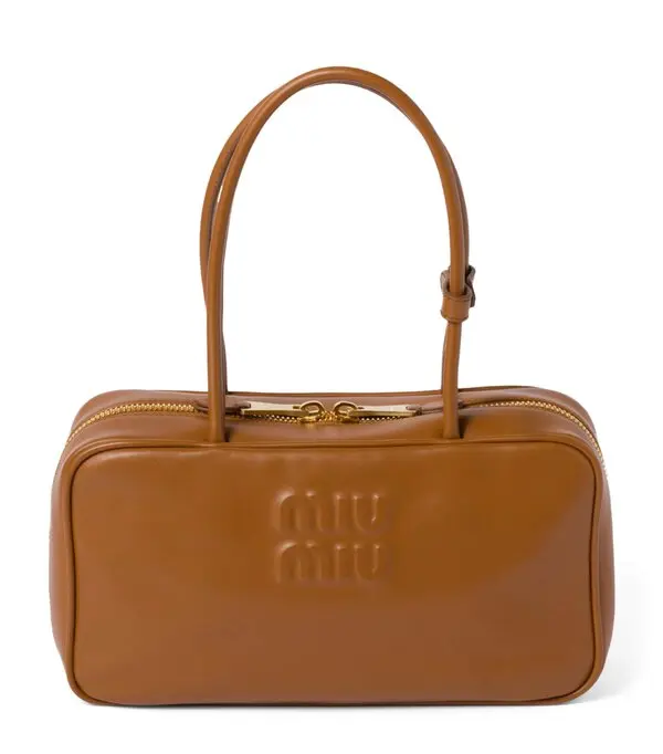 Miu Miu Leather Top-handle Bag - Brown