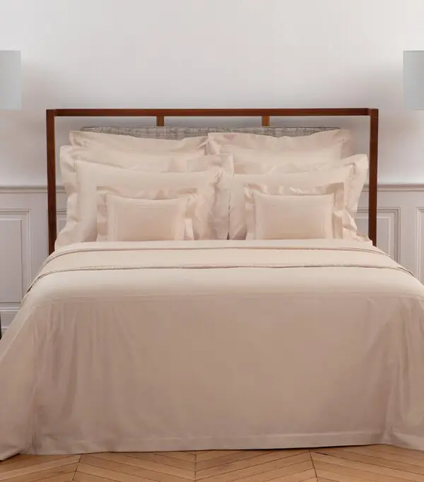 YVES DELORME COUTURE Adagio Double Bottom Flat Sheet - Beige