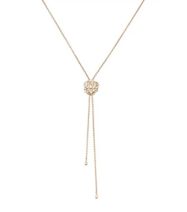 PIAGET Rose And Diamond Pendant Necklace - Gold