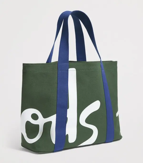 Harrods Cotton Logo Tote Bag - Green