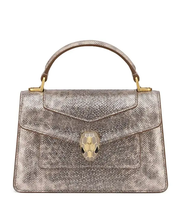 BVLGARI Serpenti Forever Top-handle Bag - Beige