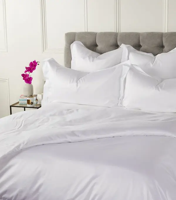 CELSO DE LEMOS Capela Super King Fitted Sheet - White