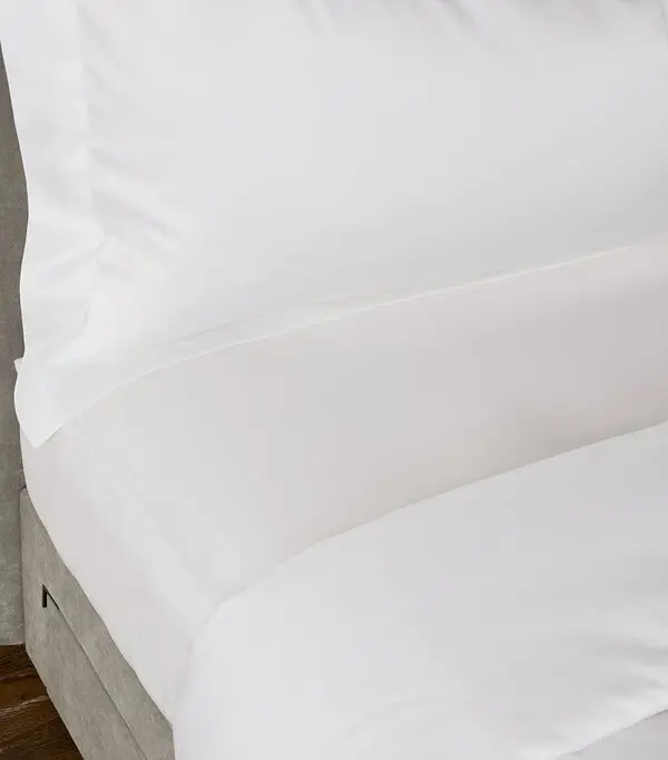 CELSO DE LEMOS Capela Super King Fitted Sheet - White