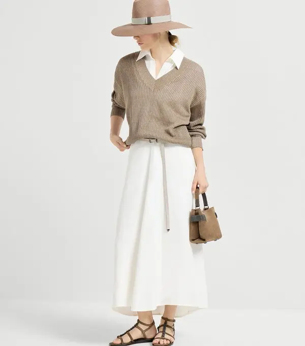 Brunello Cucinelli Twill Maxi Dress