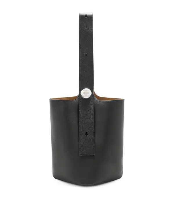 Loewe Large Leather Pebble Bucket Bag - Black