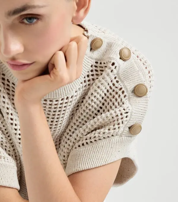 Brunello Cucinelli Cotton-blend Net Top