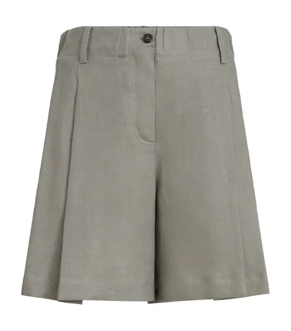Brunello Cucinelli Linen Pleated Shorts