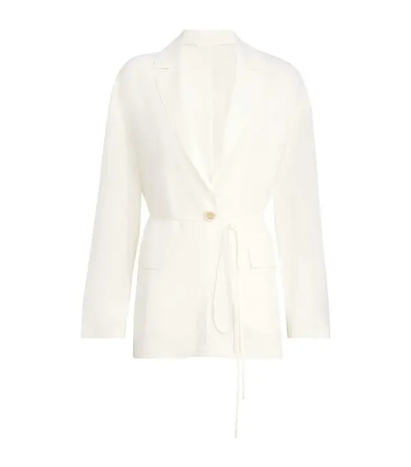 Brunello Cucinelli Sable Silk Crepe Blazer