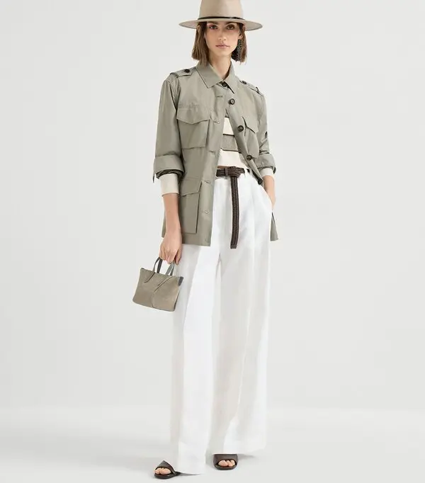 Brunello Cucinelli Techno Cotton Poplin Jacket - Brown