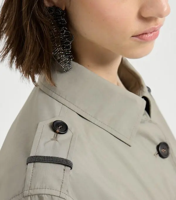 Brunello Cucinelli Techno Cotton Poplin Jacket - Brown