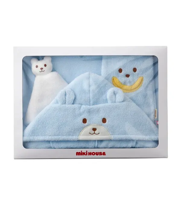 MIKI HOUSE Cotton Bath Poncho Set